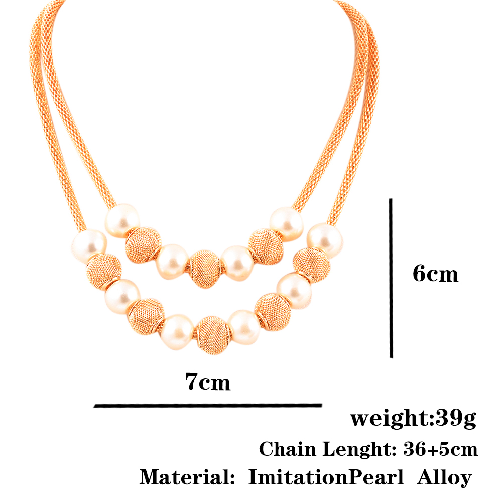 Women Short Luxury Pearls Necklace Fashionable Party Necklace Wedding ...