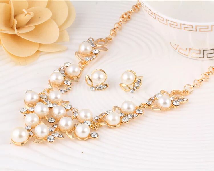 Fashion Jewelry Set Wedding Jewelry Set Necklace With Earrings 42d23 on ...